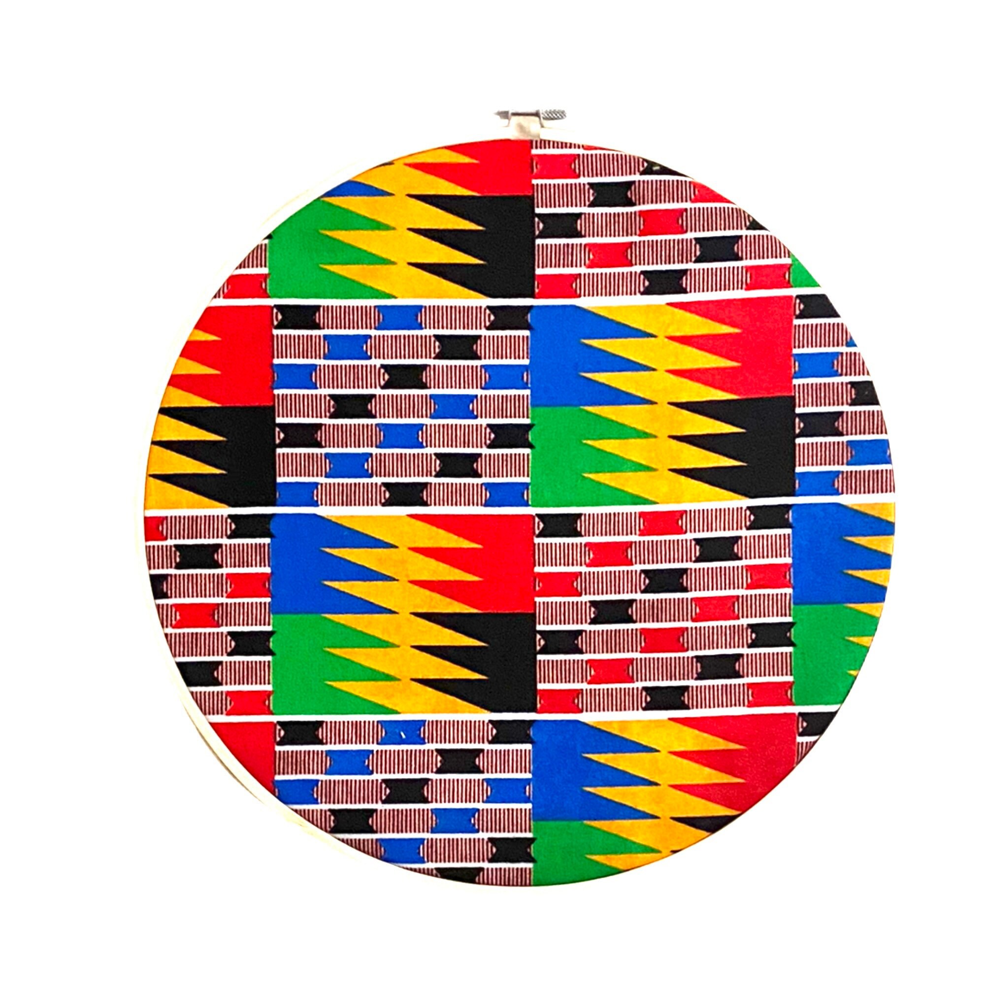 African Wood Circle Wall Artkente Wall Decor Art, Ankara Wall Hanging ...