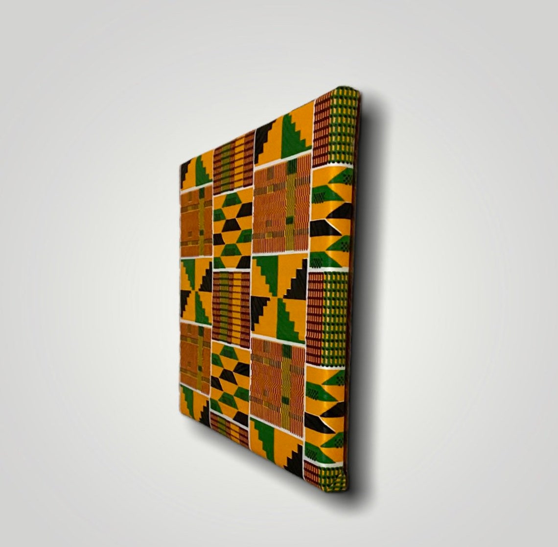 African Kente Wall Art on Canvas/ African Culture Art/ Ankara - Etsy
