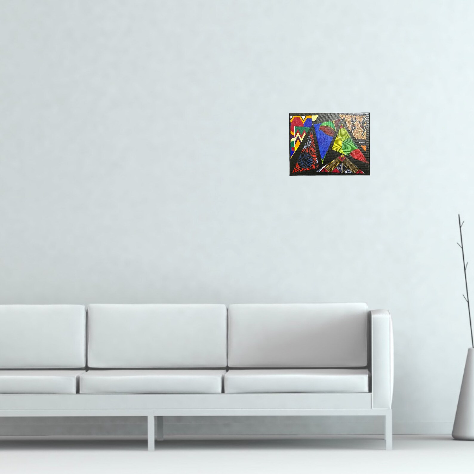 African Abstract Shapes Wall Art Canvas/ethnic Wall Art/new Home Decor ...