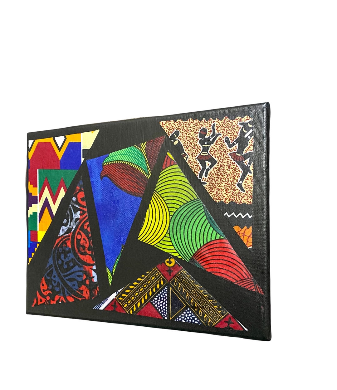 African Abstract Shapes Wall Art Canvas/ethnic Wall Art/new Home Decor ...