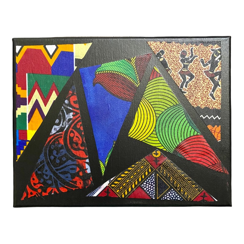 African Abstract Shapes Wall Art Canvas/ethnic Wall Art/new Home Decor ...