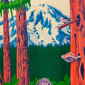 PNW Nature Scene Riso Print 11 X 17 - Etsy