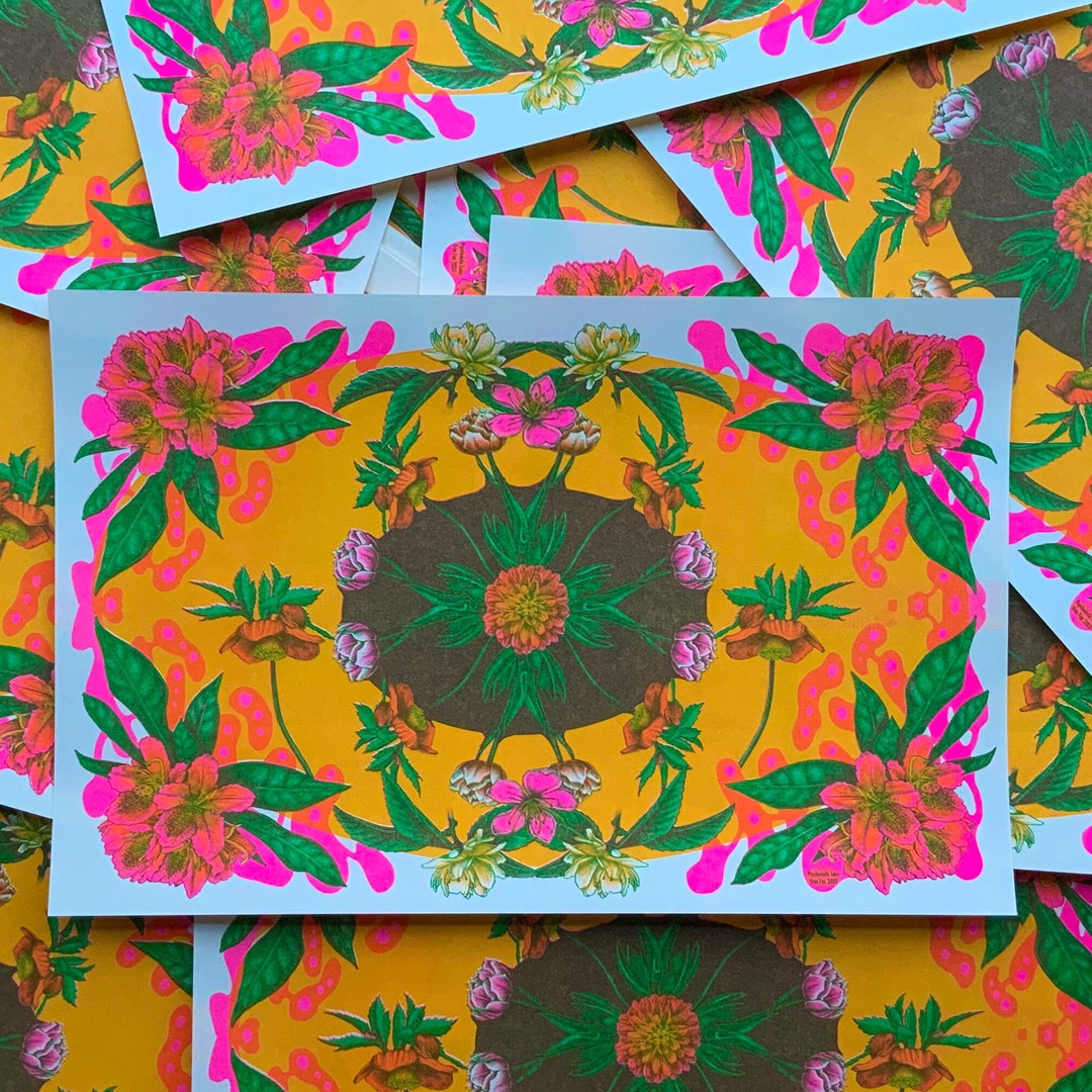 Botanical Eye Riso Print - Etsy