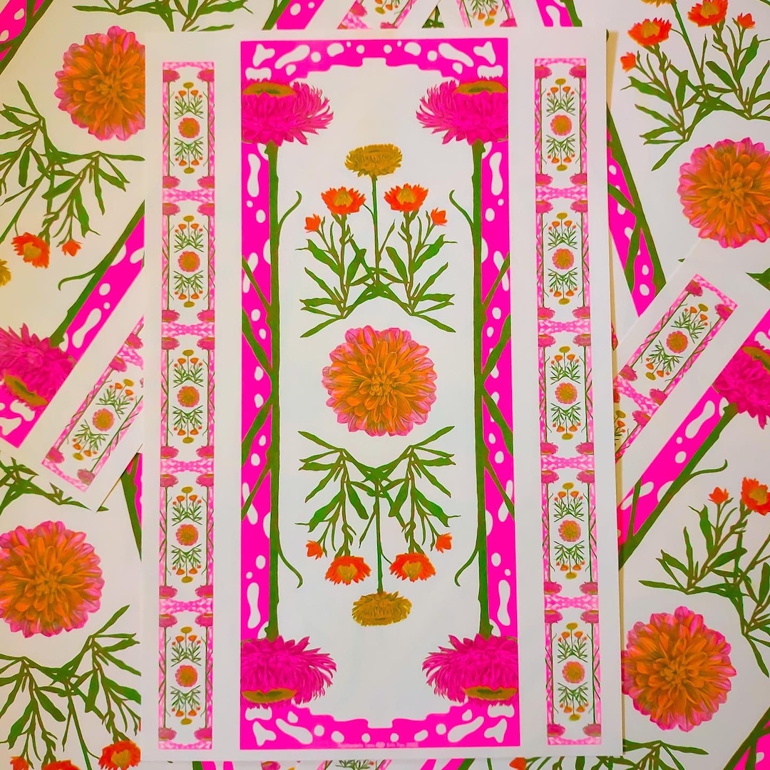 Floral Riso Print - Etsy