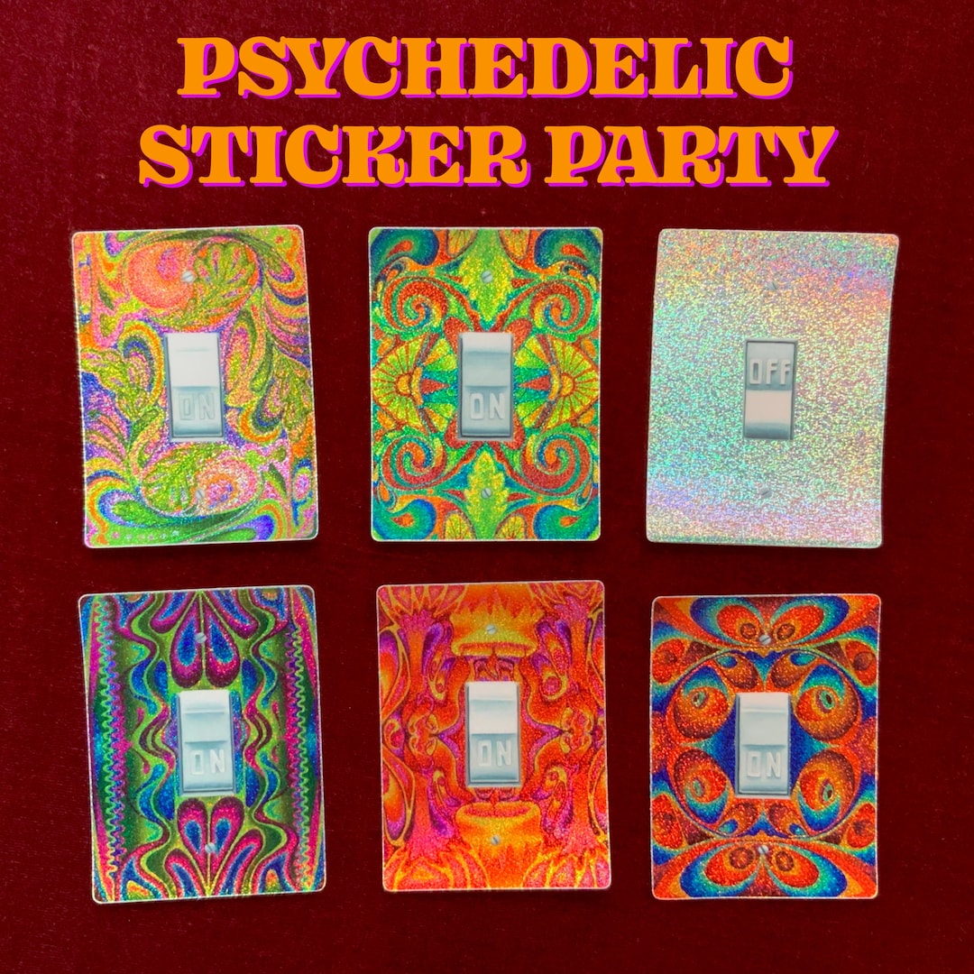 Psychedelic Sticker Pack- Original Art - Etsy