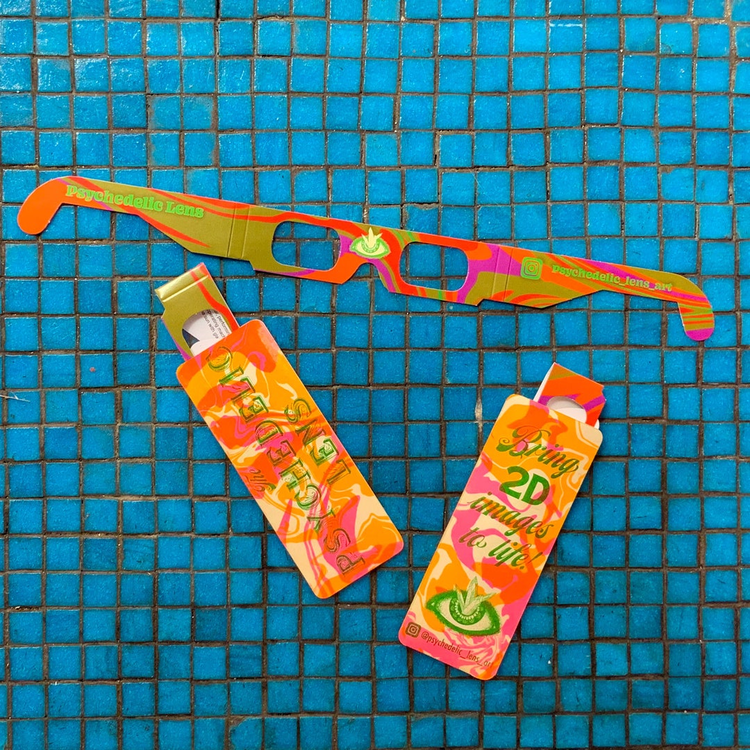 3D Glasses (chromadepth) With Riso Case - Etsy