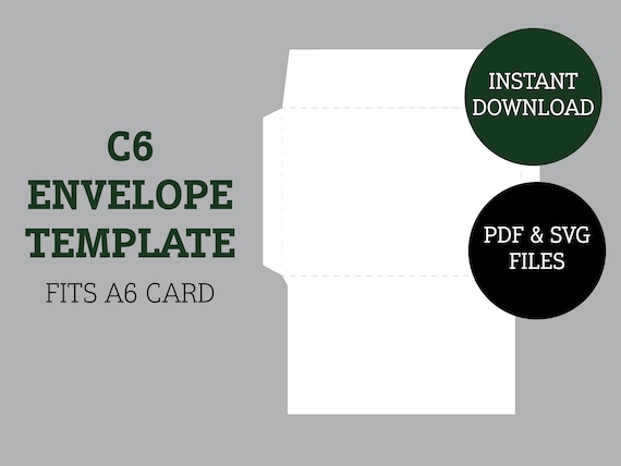 Printable Envelope Template C6 Envelope Template Envelope - Etsy