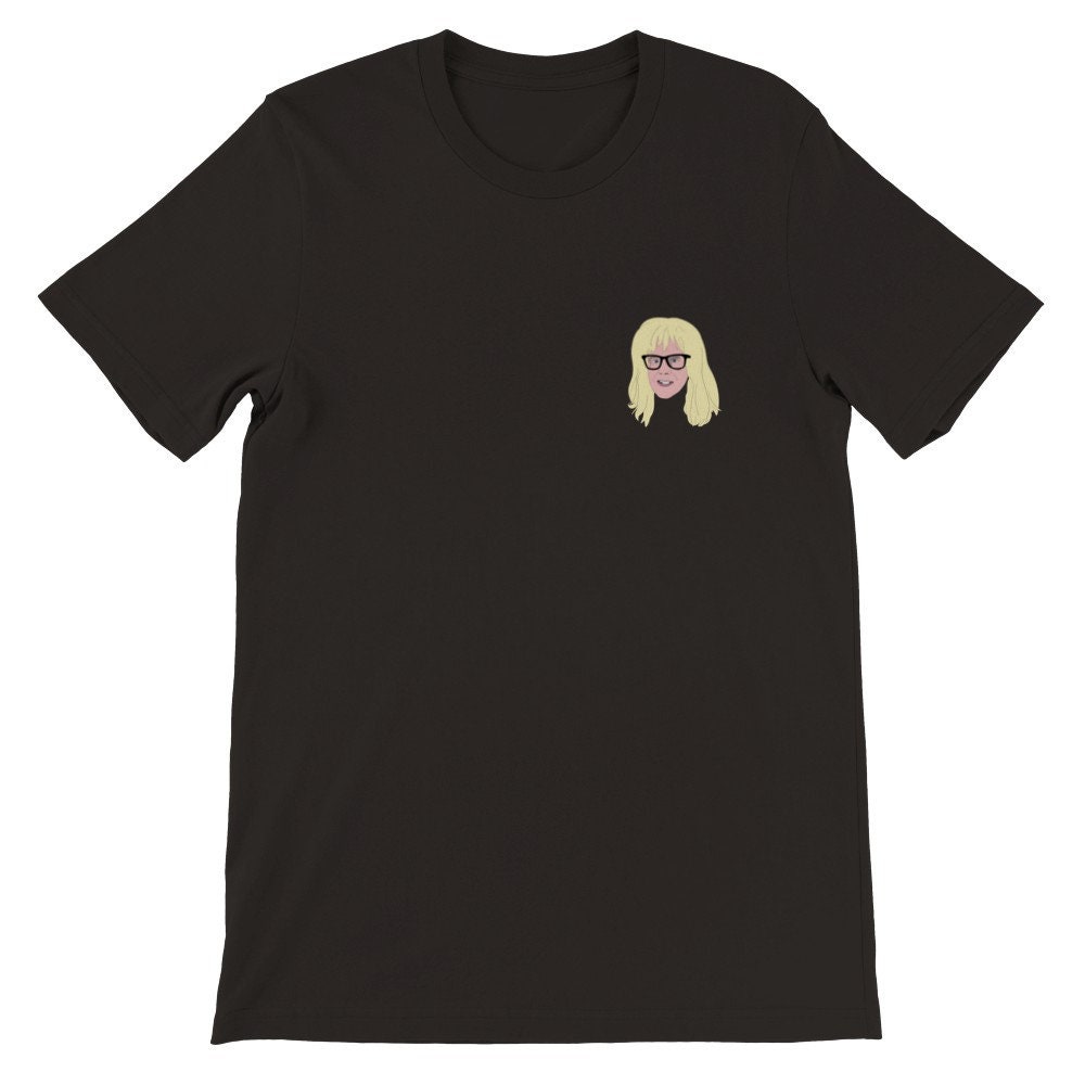 Wayne's World T-shirt | Garth Algar Face Tee | Premium Unisex Crewneck ...