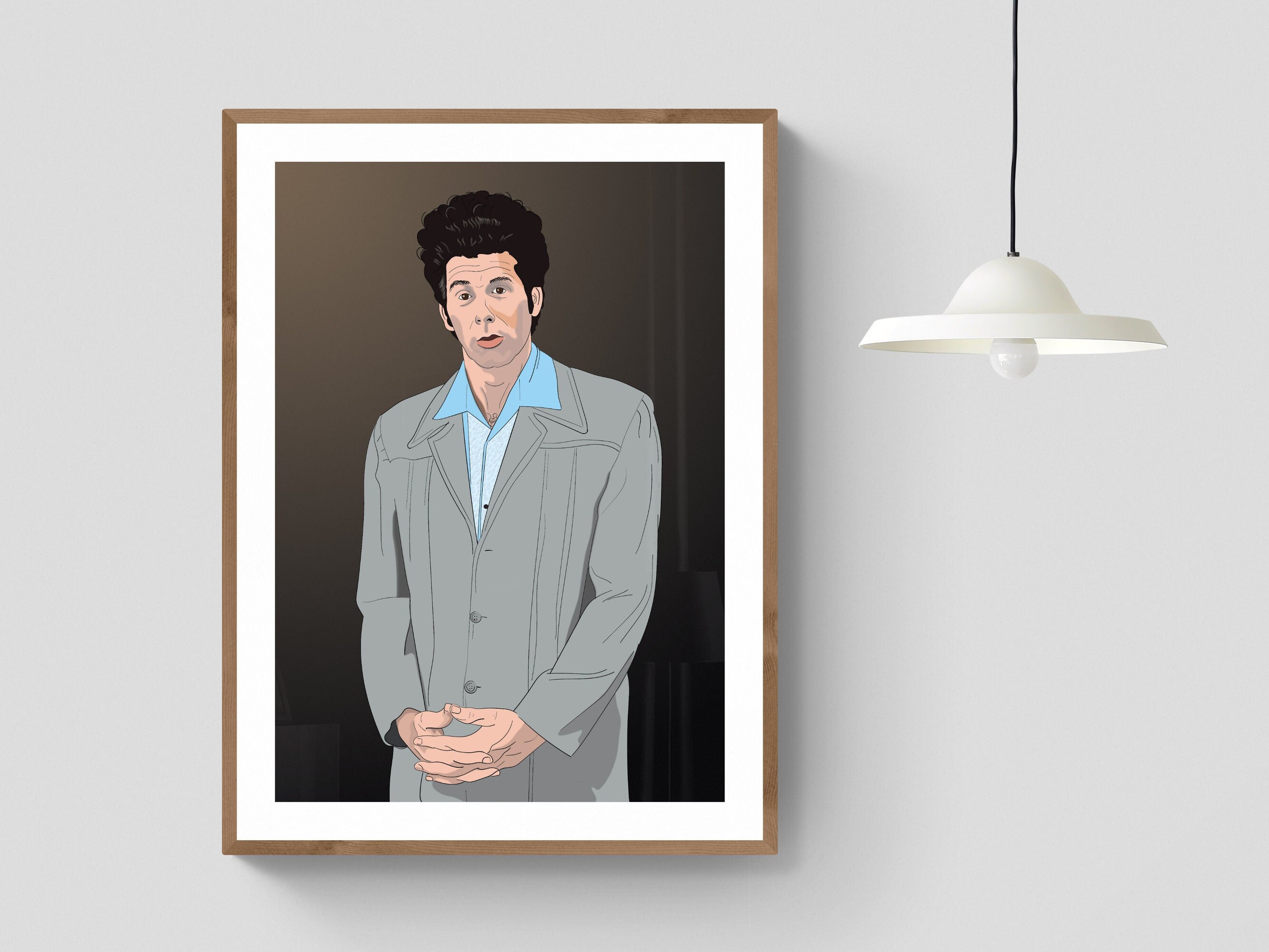 Seinfeld Printable Wall Art the Kramer Painting Print - Etsy