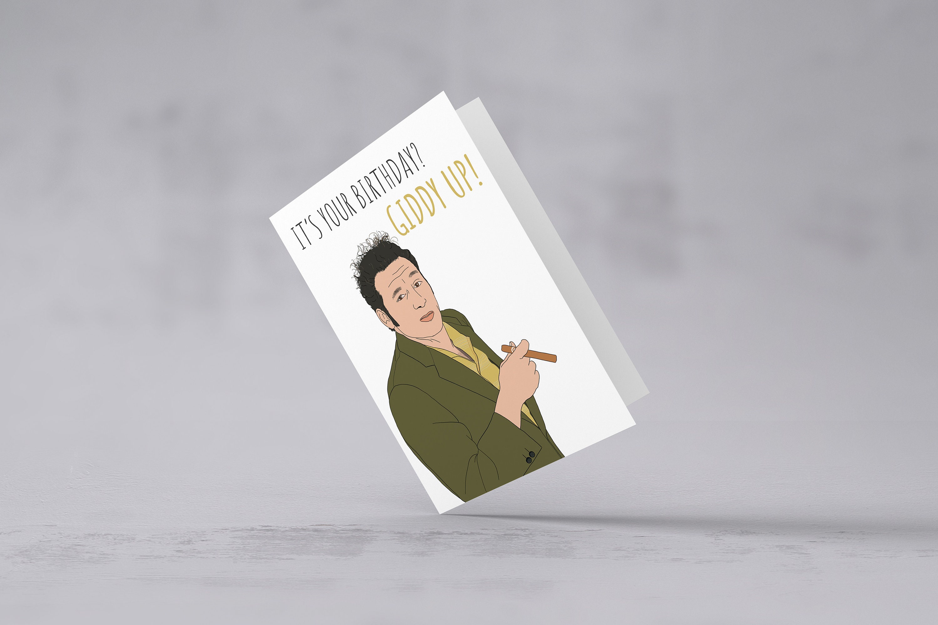 Kramer Printable Greeting Card It's Your Birthday Giddy Up Funny 90s ...