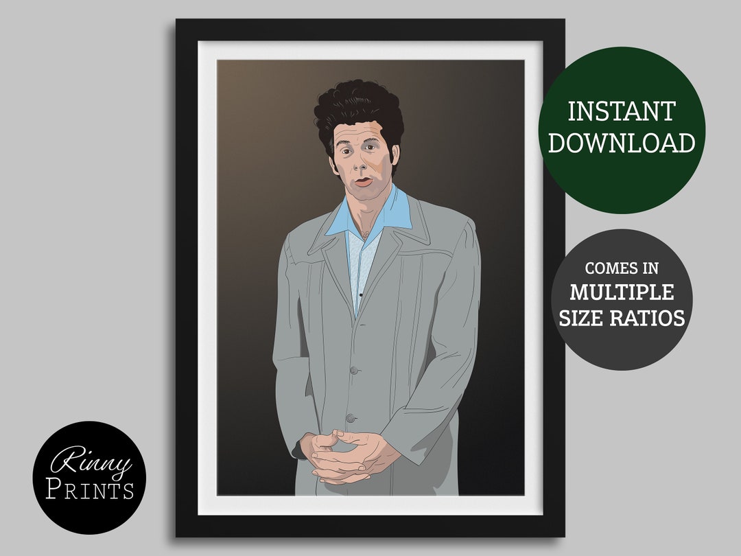 Seinfeld Printable Wall Art | the Kramer Painting Print | 90's Sitcom ...