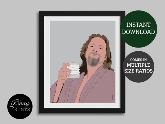 The Big Lebowski Wall Art the Dude 90's Movie Poster - Etsy
