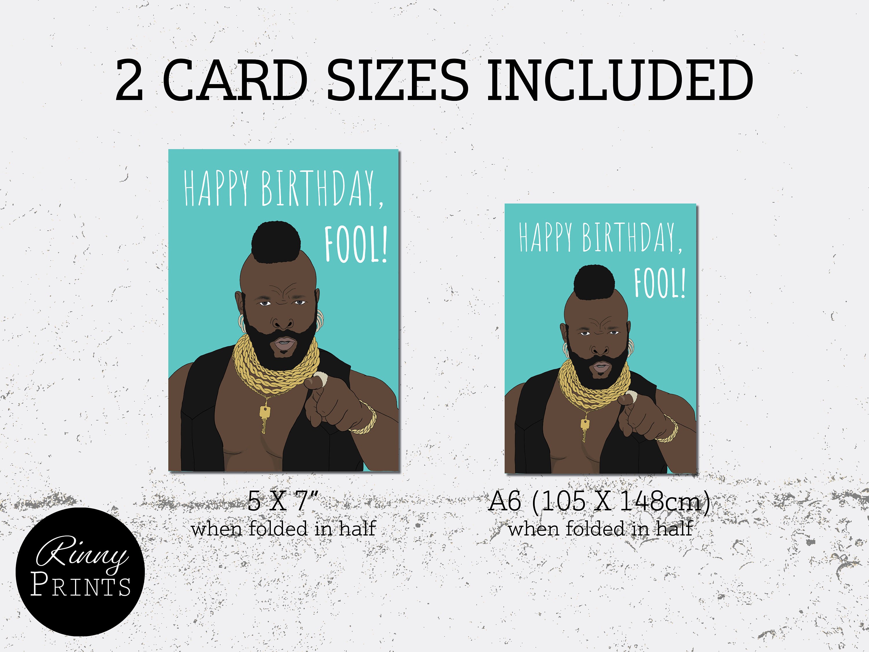 Mr T Printable Birthday Card | Happy Birthday Fool Birthday Card - Etsy