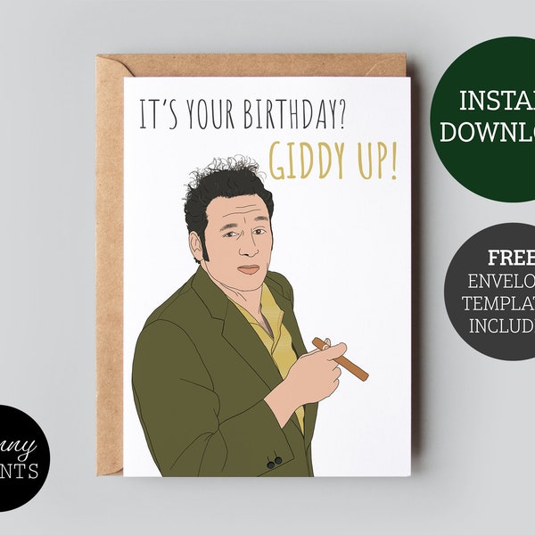 Kramer Birthday Card - Etsy