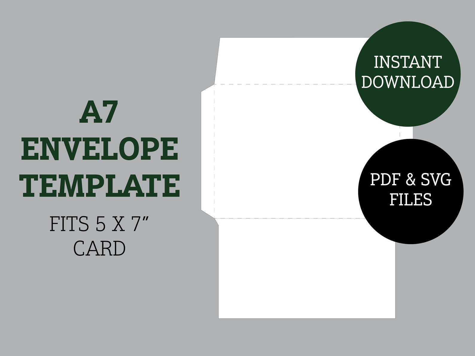 Printable Envelope Template | A7 Envelope Template | Envelope for 5 X 7 ...