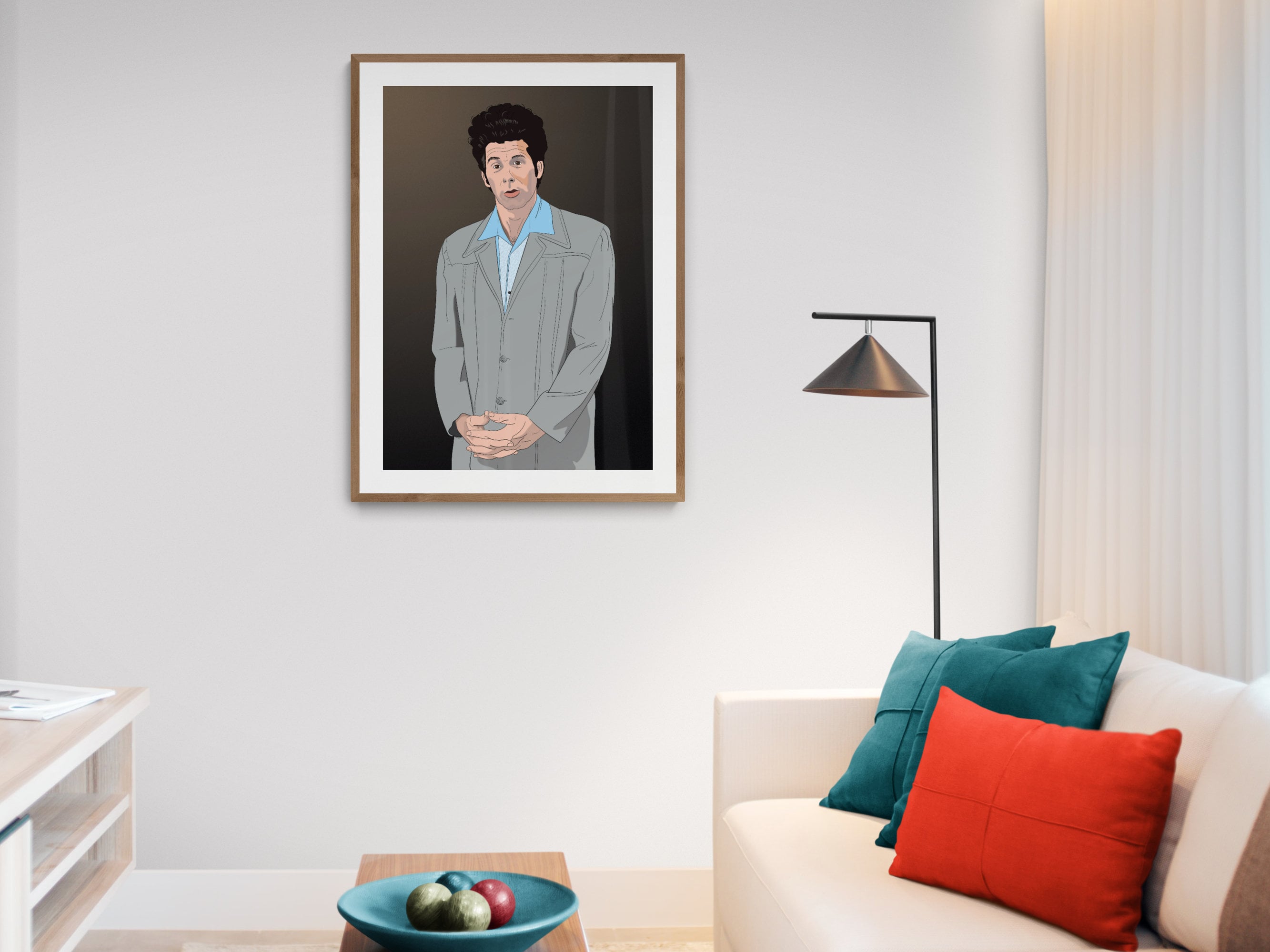 Seinfeld Printable Wall Art the Kramer Painting Print - Etsy