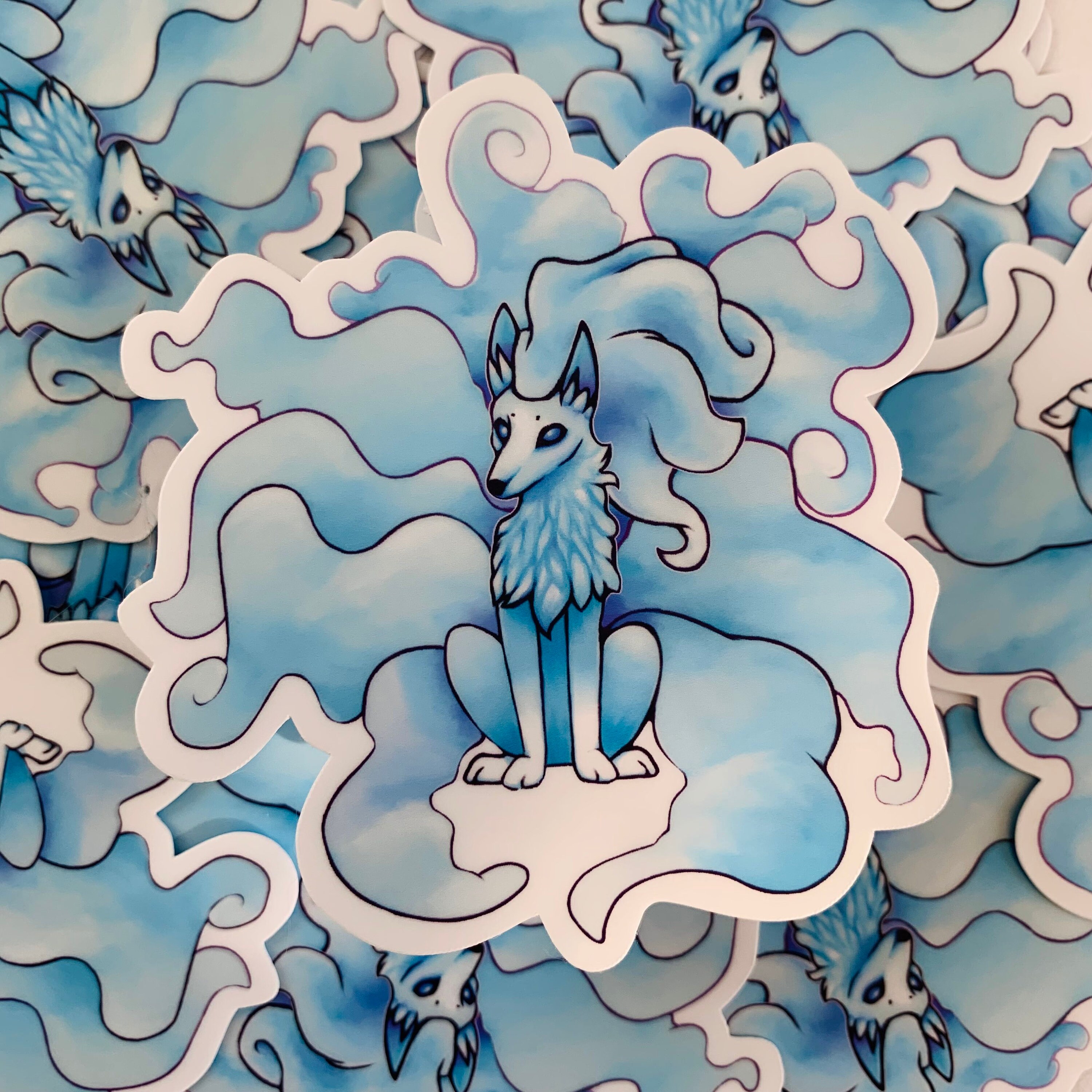 Paper Bumper Stickers Ninetales decal etna.com.pe