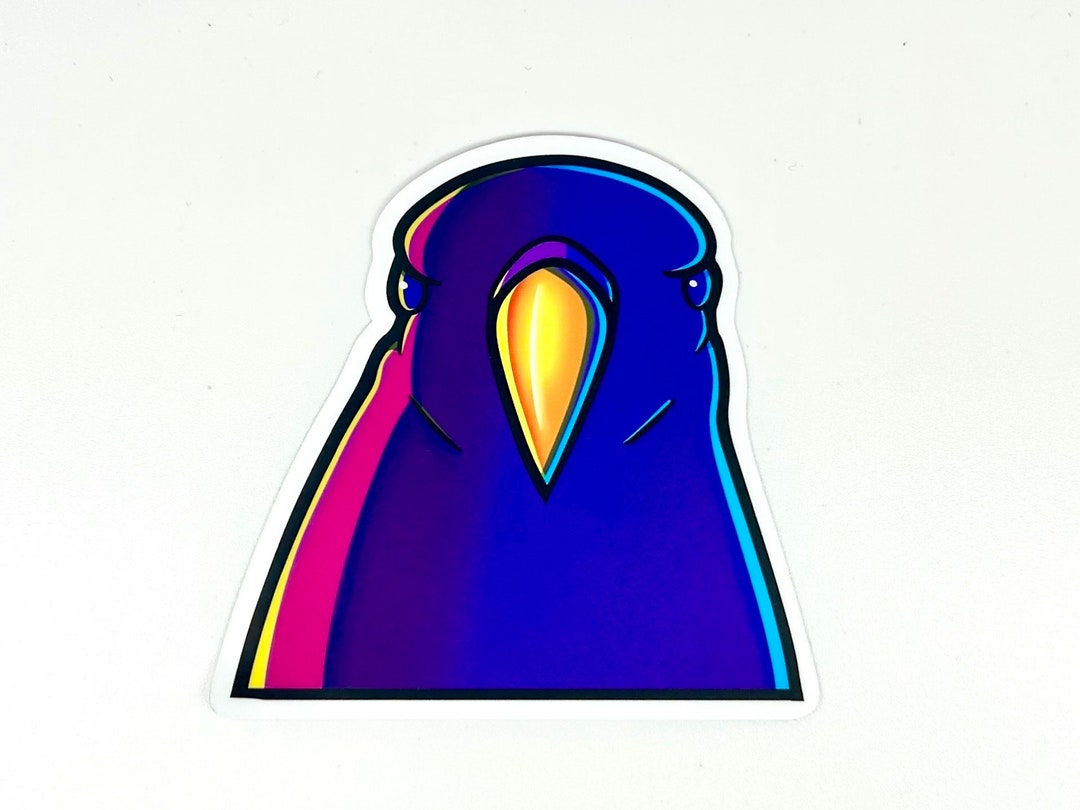 Laughing Red Parrot 3.25 Inch - Angry Bird Stare, Vinyl Cartoony ...