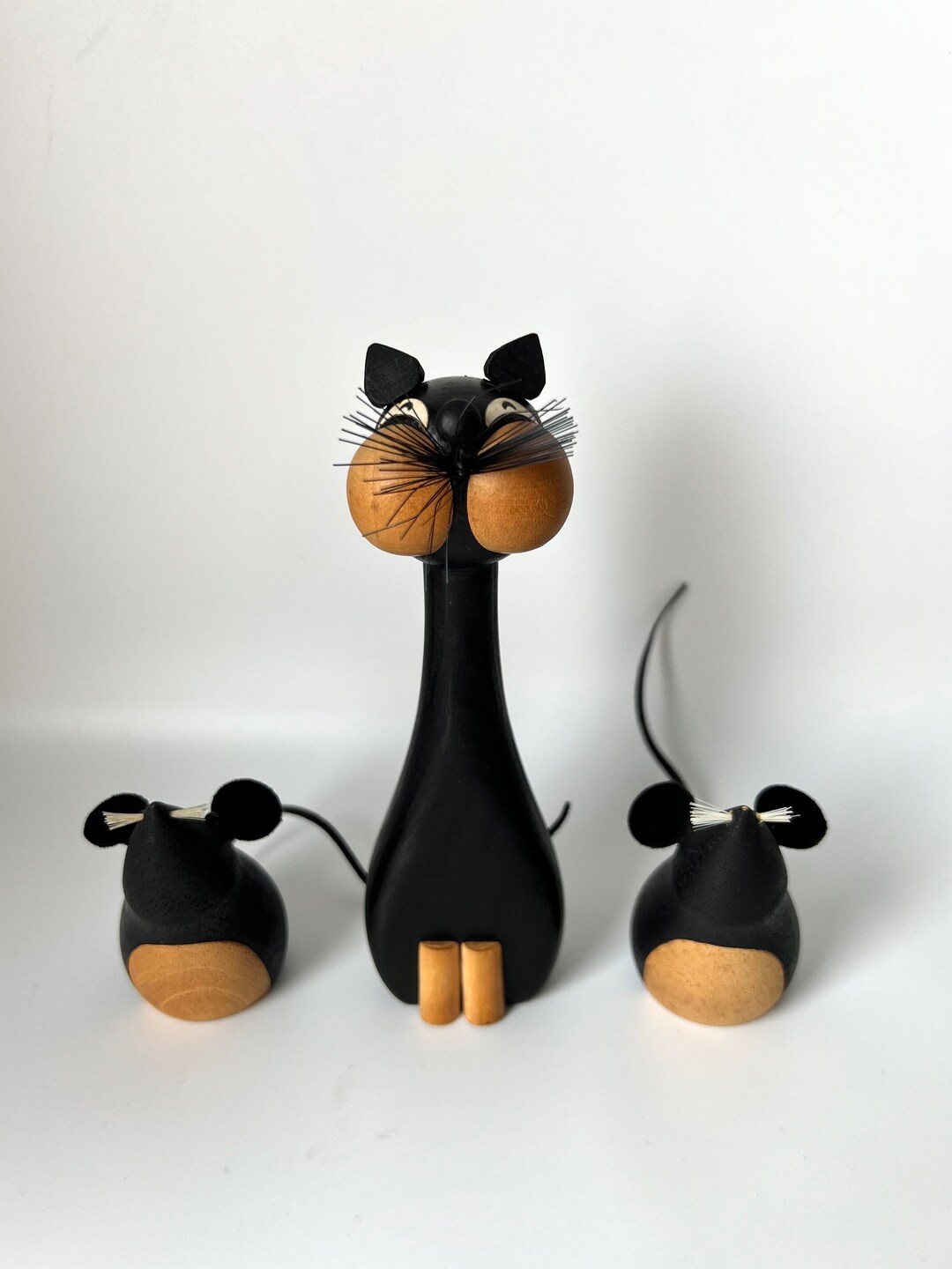 Mid Century Cat & Mice Figures by Gunnar Florning for Laurids Lonborg ...