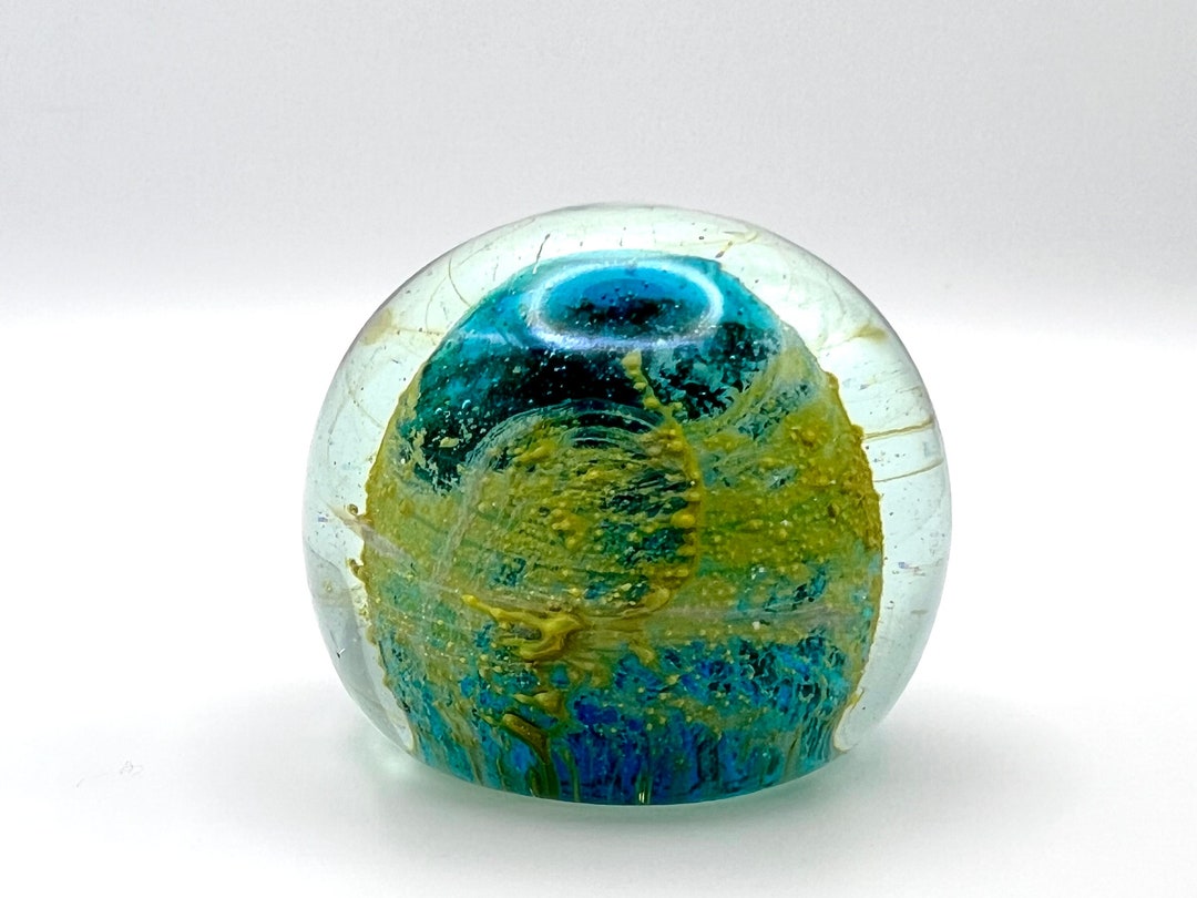Vintage Mdina Paperweight Hand Blown Glass Maltese Glass - Etsy