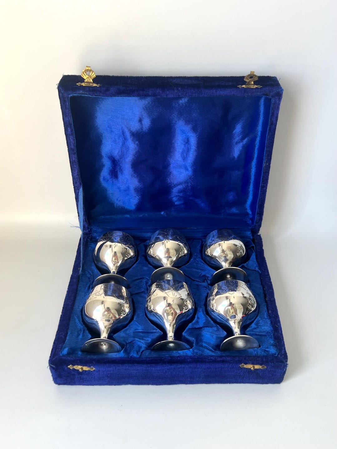 Vintage Silverplated Goblets Set of 6 Boxed - Etsy