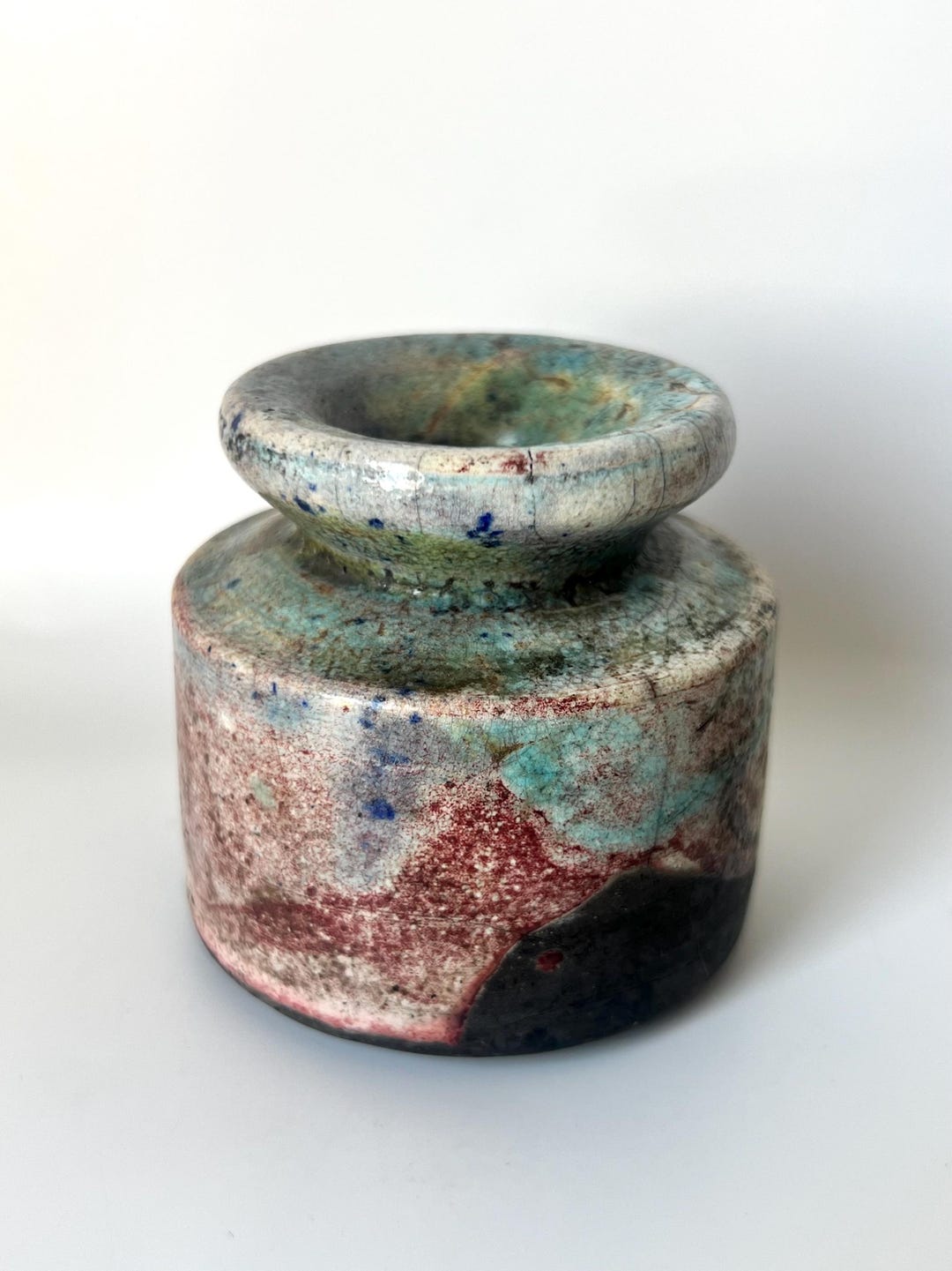 Vintage Ceramic Inkwell Small Jar Fired Ceramics - Etsy