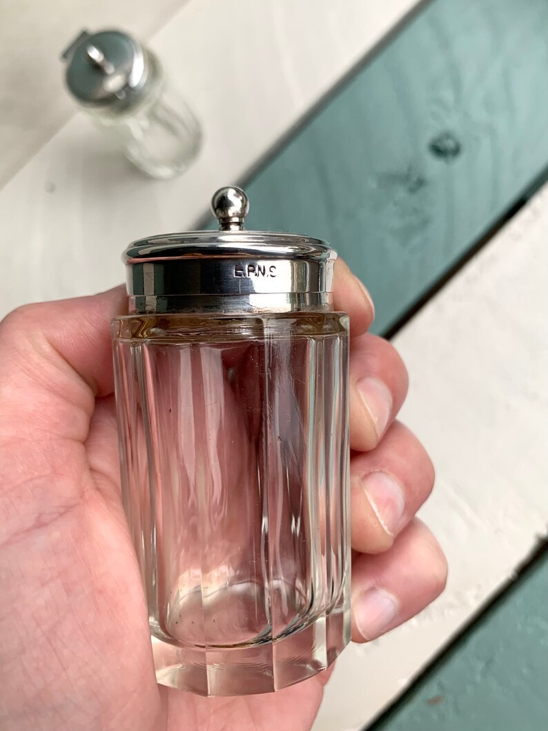 Vintage Cruet Set Crystal Glass Silver Plated Holder 3-piece - Etsy