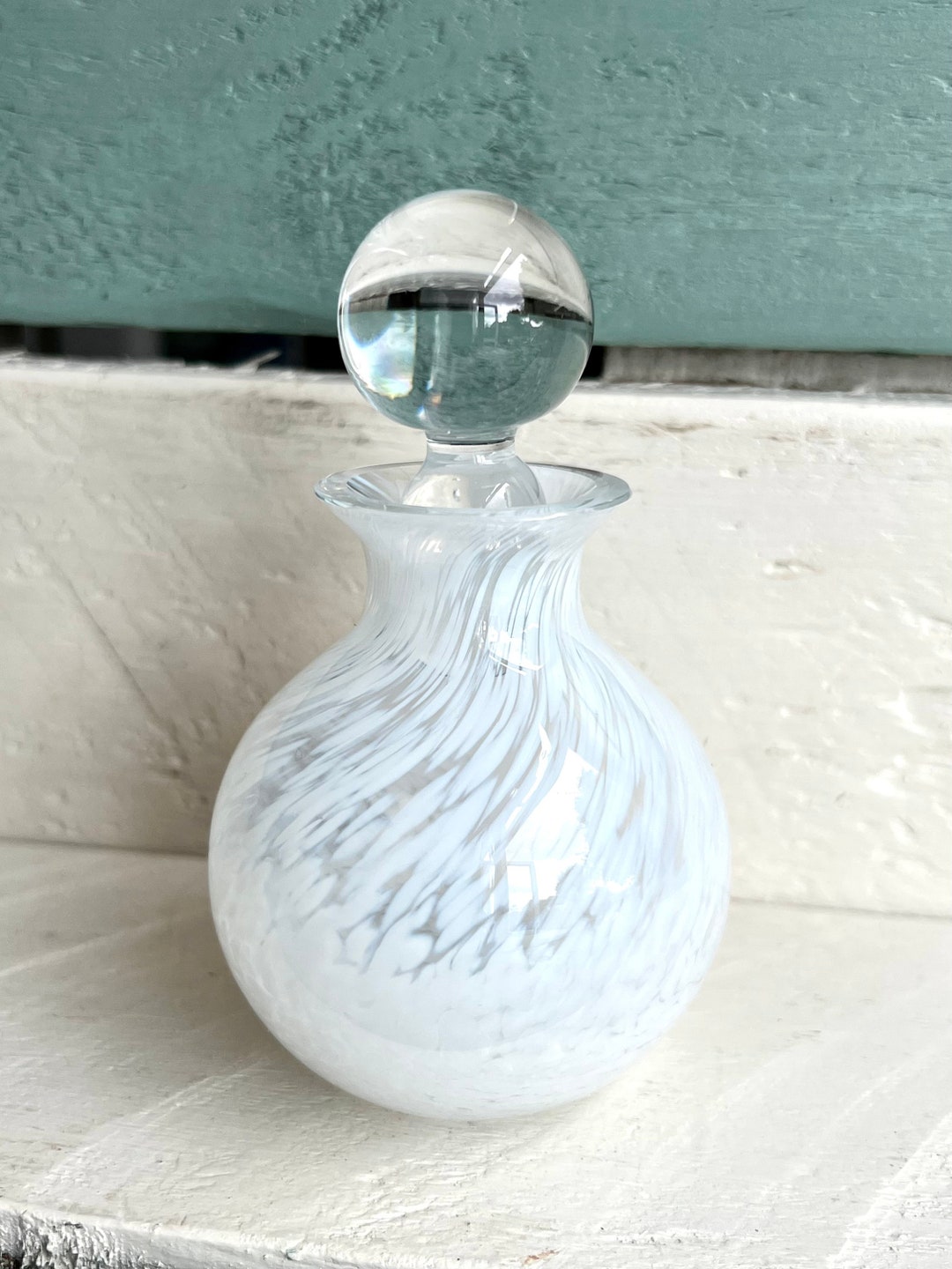 Vintage Caithness Glass Perfume Bottle With Stopper 1990s Hand Blown ...