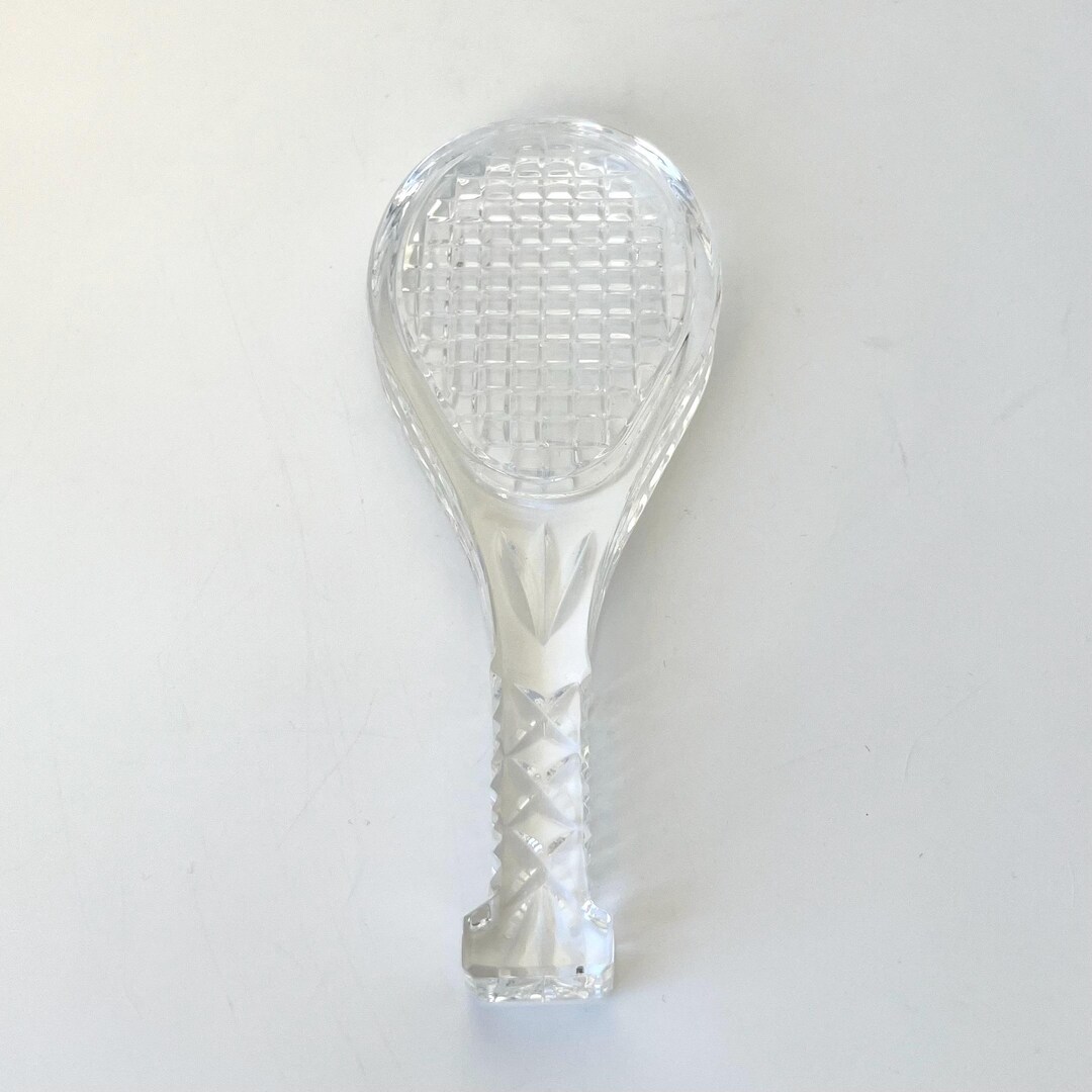Vintage Waterford Crystal Glass Tennis Racket Paperweight - Etsy
