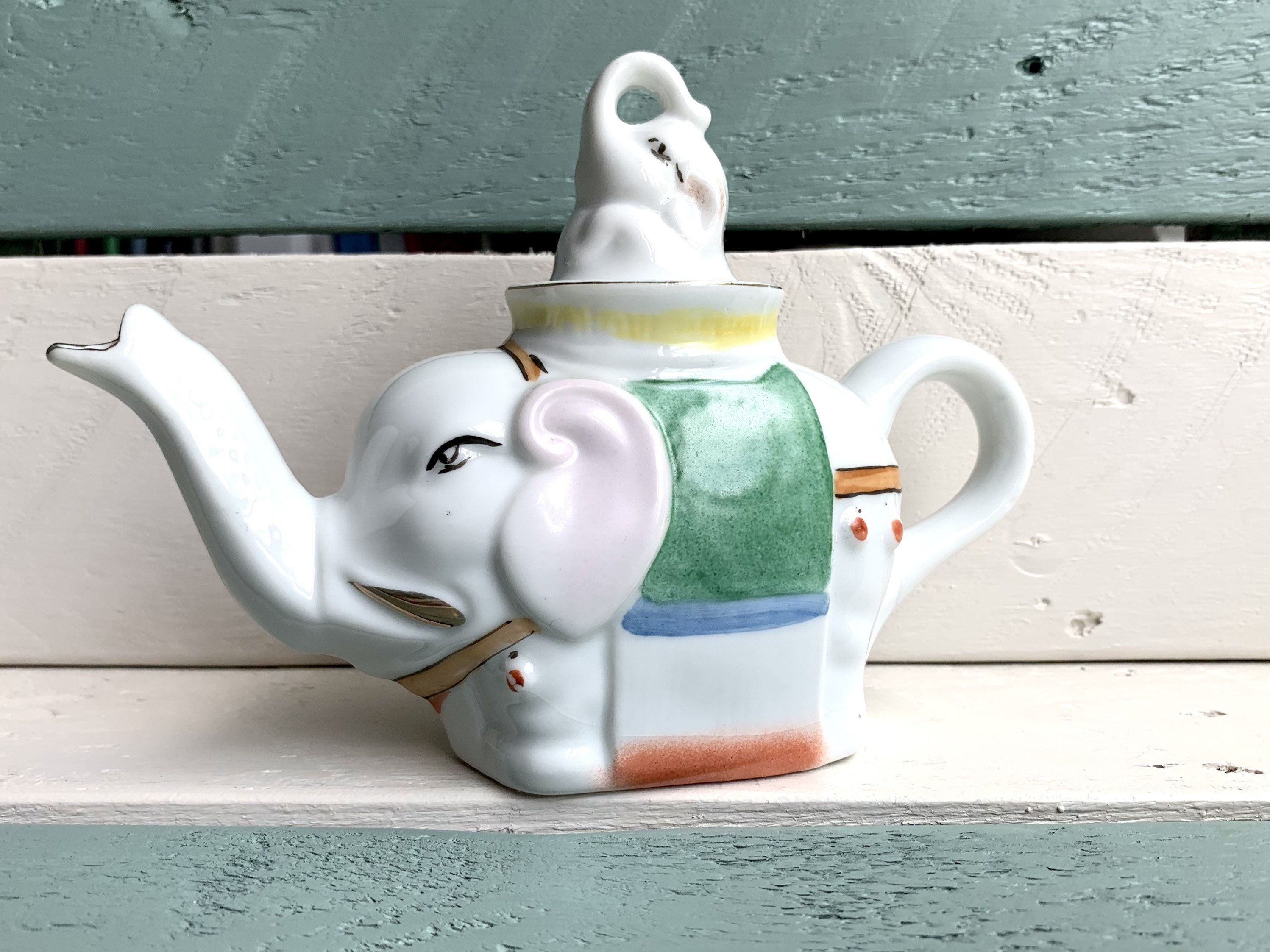 Vintage Chinese 1980s Elephant Teapot & Good Luck Cat Creamer Set - Etsy