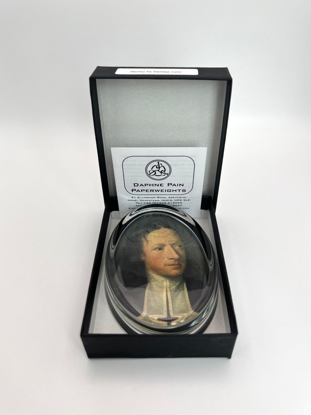 Vintage Daphne Pain Paperweight John Wesley by Robert Hunter Boxed - Etsy
