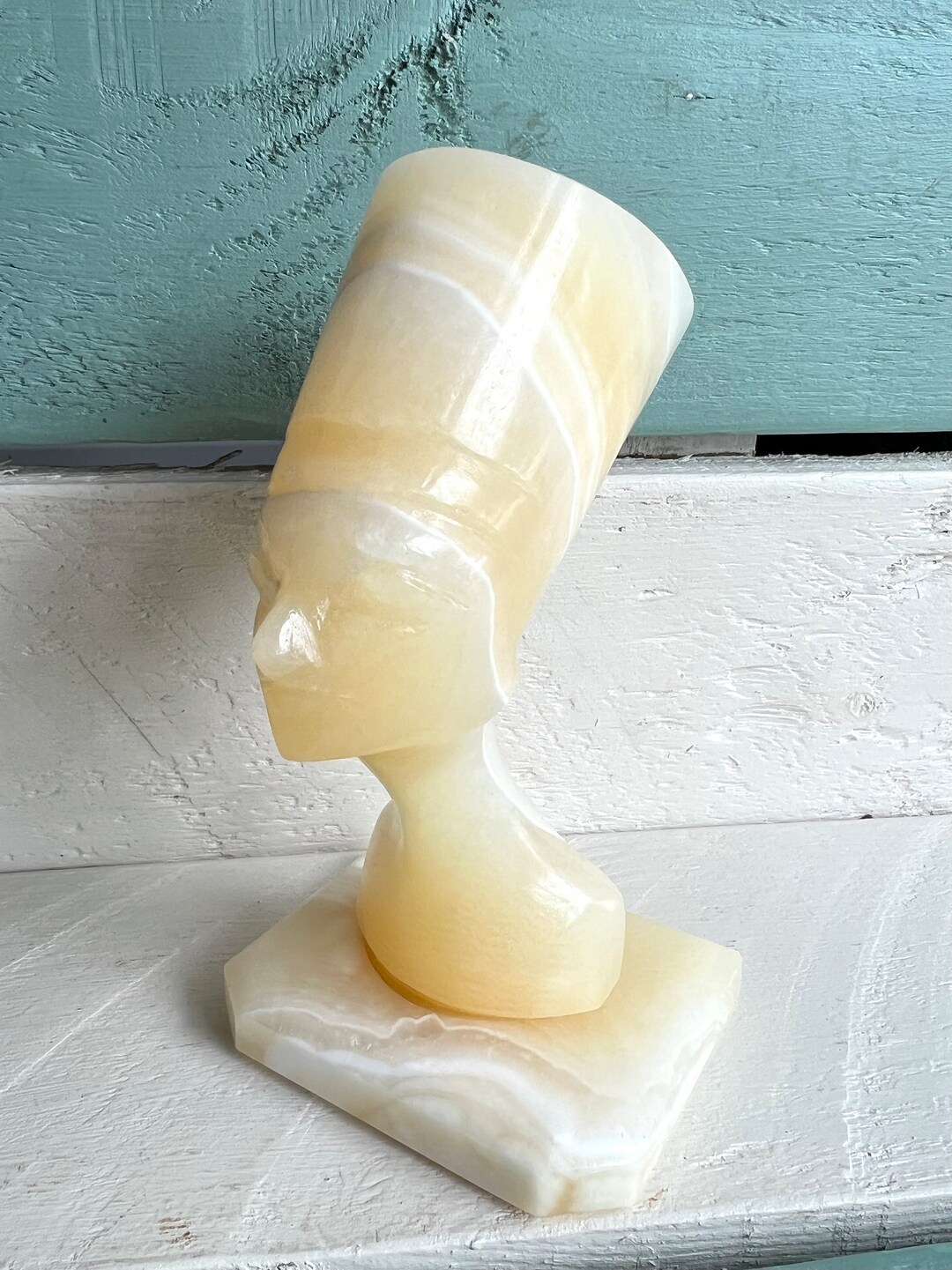 Neferneferuaten Nefertiti Vintage Onyx Figurine Egyptian Queen Bust ...