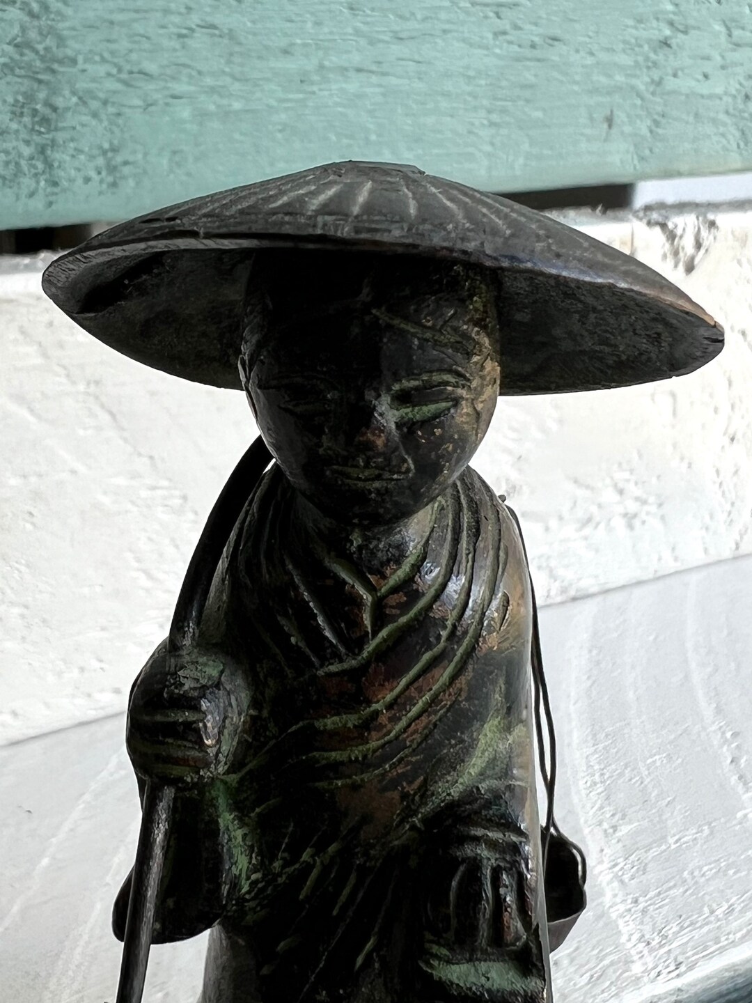 Antique Japanese Bronze Water Carrier Figurine Meiji Period 1868-1912 ...