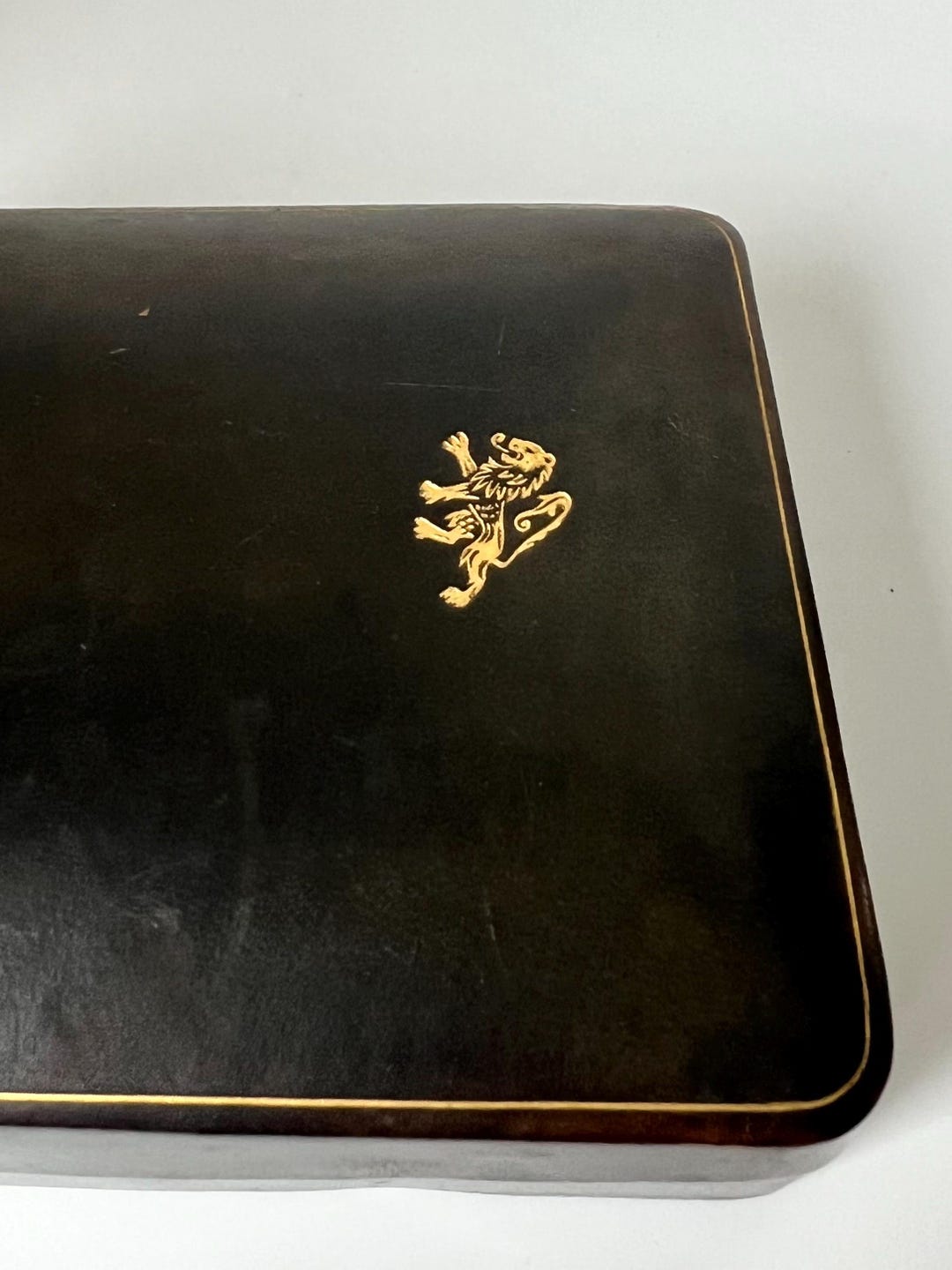Vintage Very Old Leather School Florence Box Made in Italy - Etsy