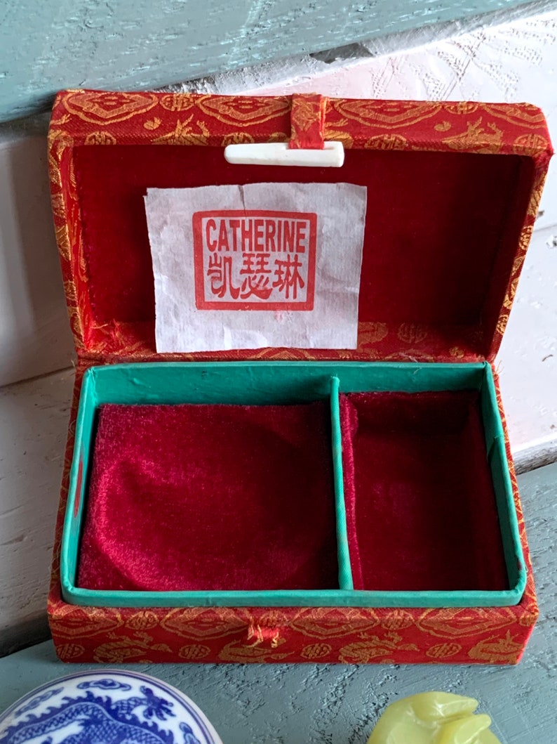 Vintage Chinese Jade CATHERINE Stamp Ink Set Name Jade Stamp - Etsy