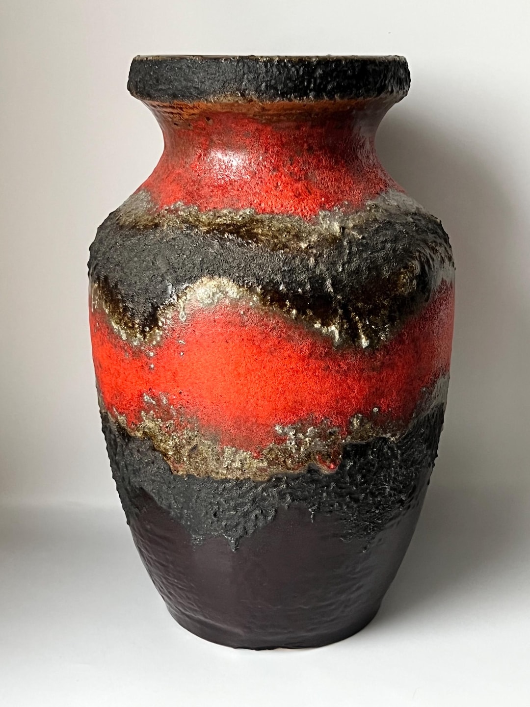 Vintage Carstens Fat Lava Vase 1312-30 W.-GERMANY Vintage Ceramics - Etsy