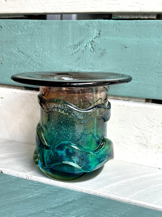 1970s Vintage Mdina Glass top Hat Vase by Michael Harris - Etsy
