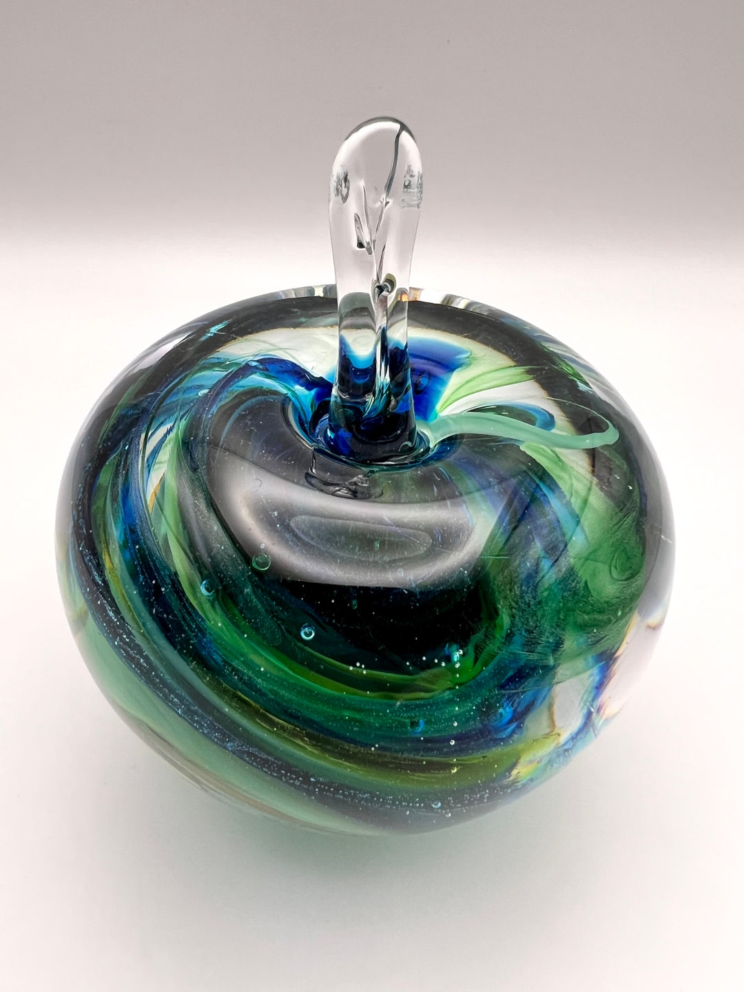 Teign Valley Glass Apple Paperweight Handmade in Devon - Etsy