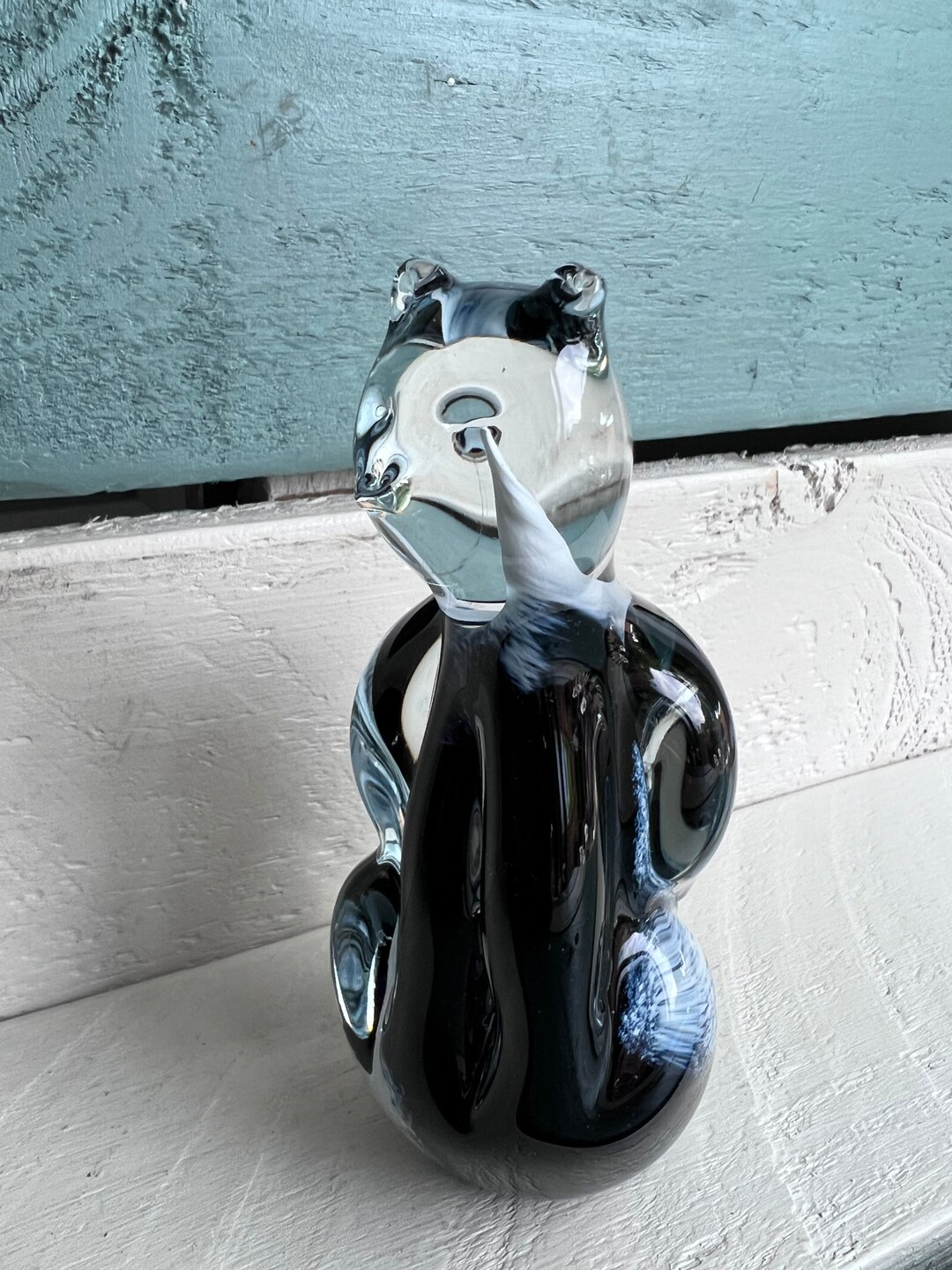 Glory Art Glass Cat Glass Sculpture Isle of Wight Hand Blown Glass ...
