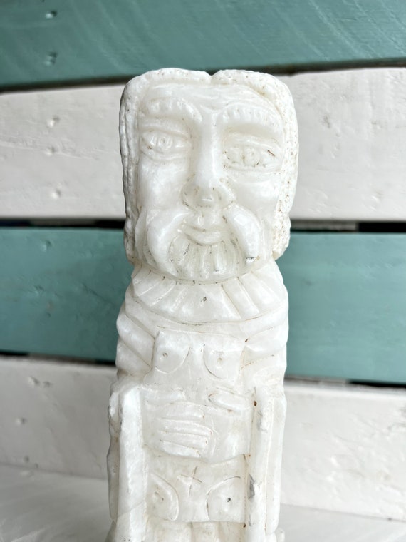 Vintage Hand Carved Italian Alabaster Religious Statue - Etsy