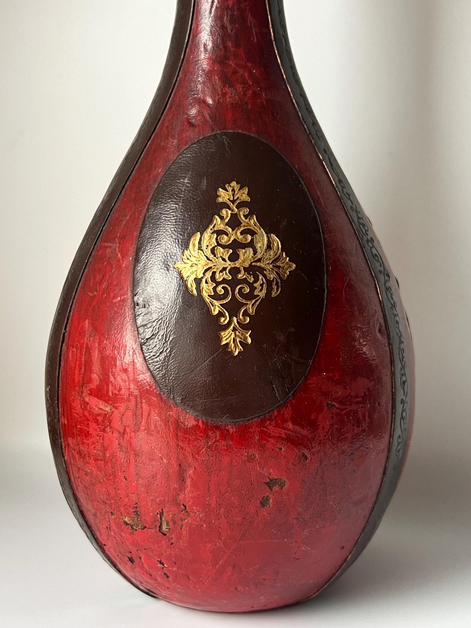 Vintage Italian Leather Covered Liquor Bottle Decorative Collectible - Etsy