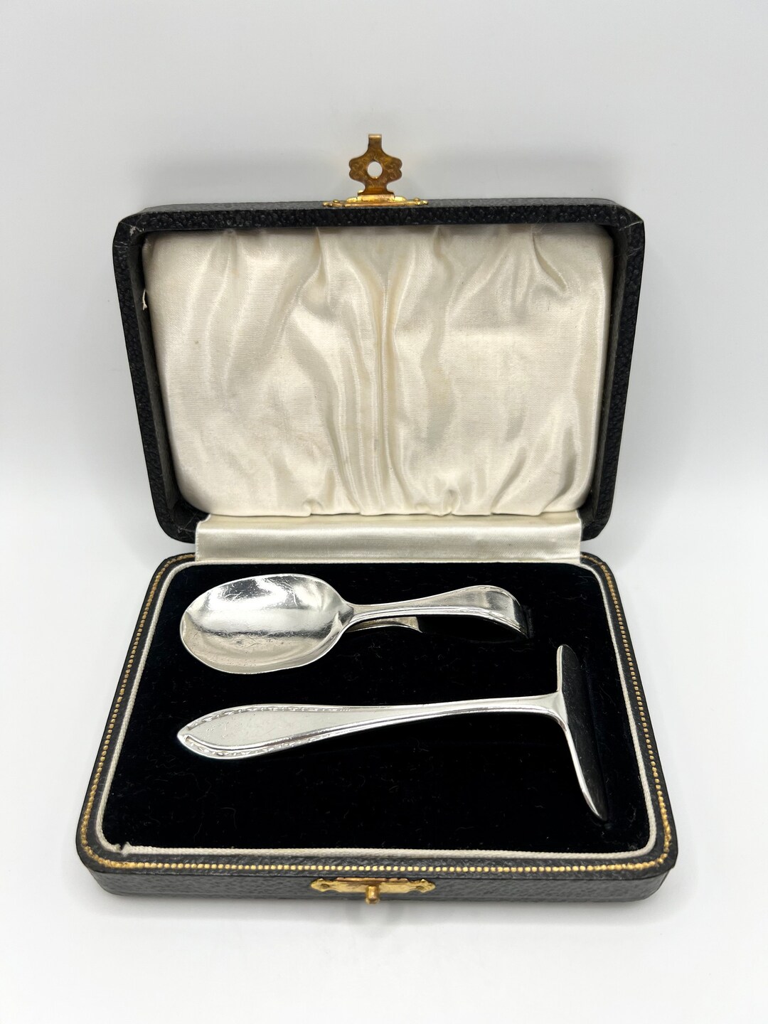 1937 Arthur Price Sterling Silver Christening Gift Set of 2 Pcs Cased ...