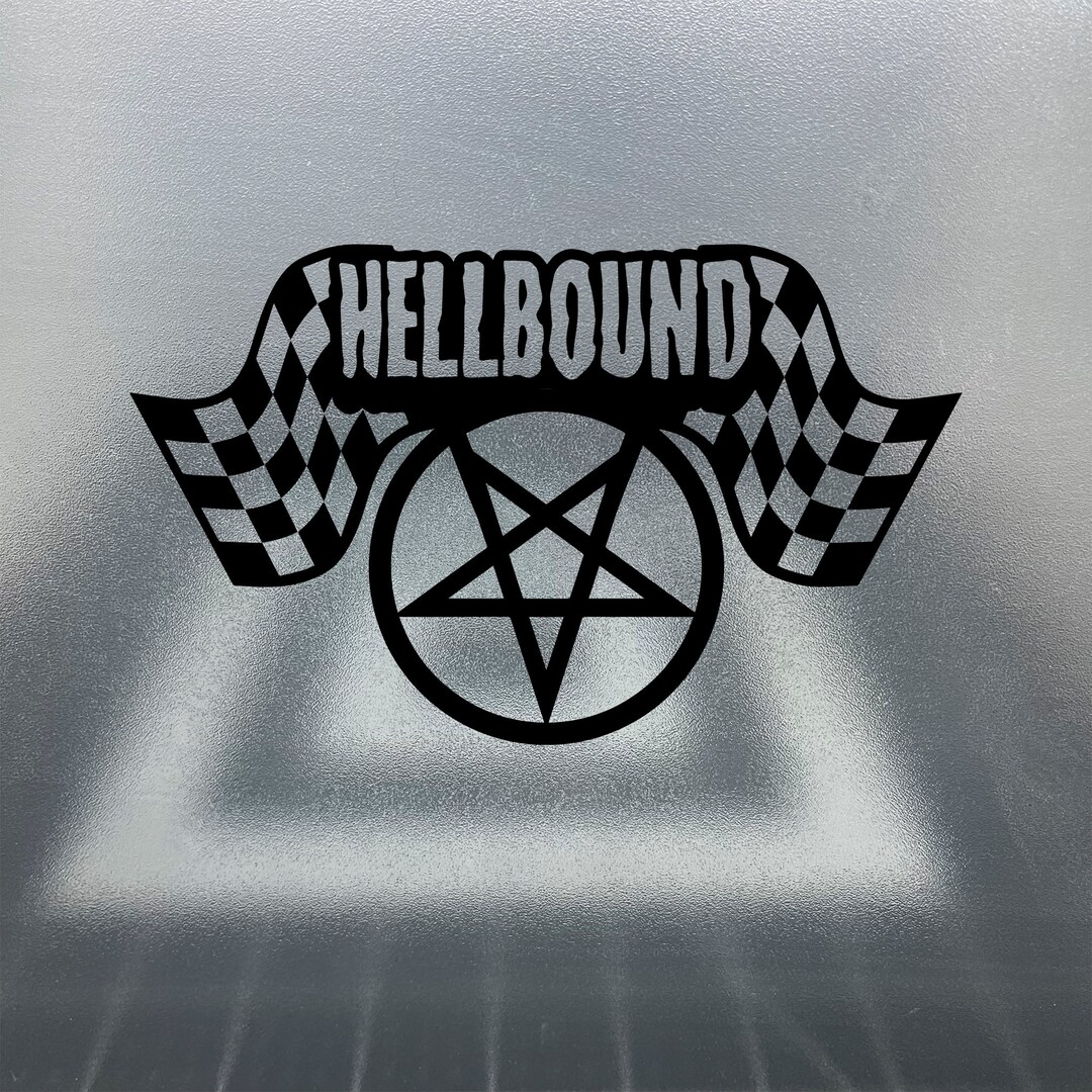 Hellbound / Motorcycle Helmet / Solid Color Vinyl Decal / Checkered ...