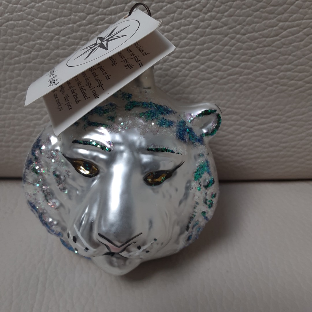 Christopher Radko (rare) White Tiger With Tag - Etsy