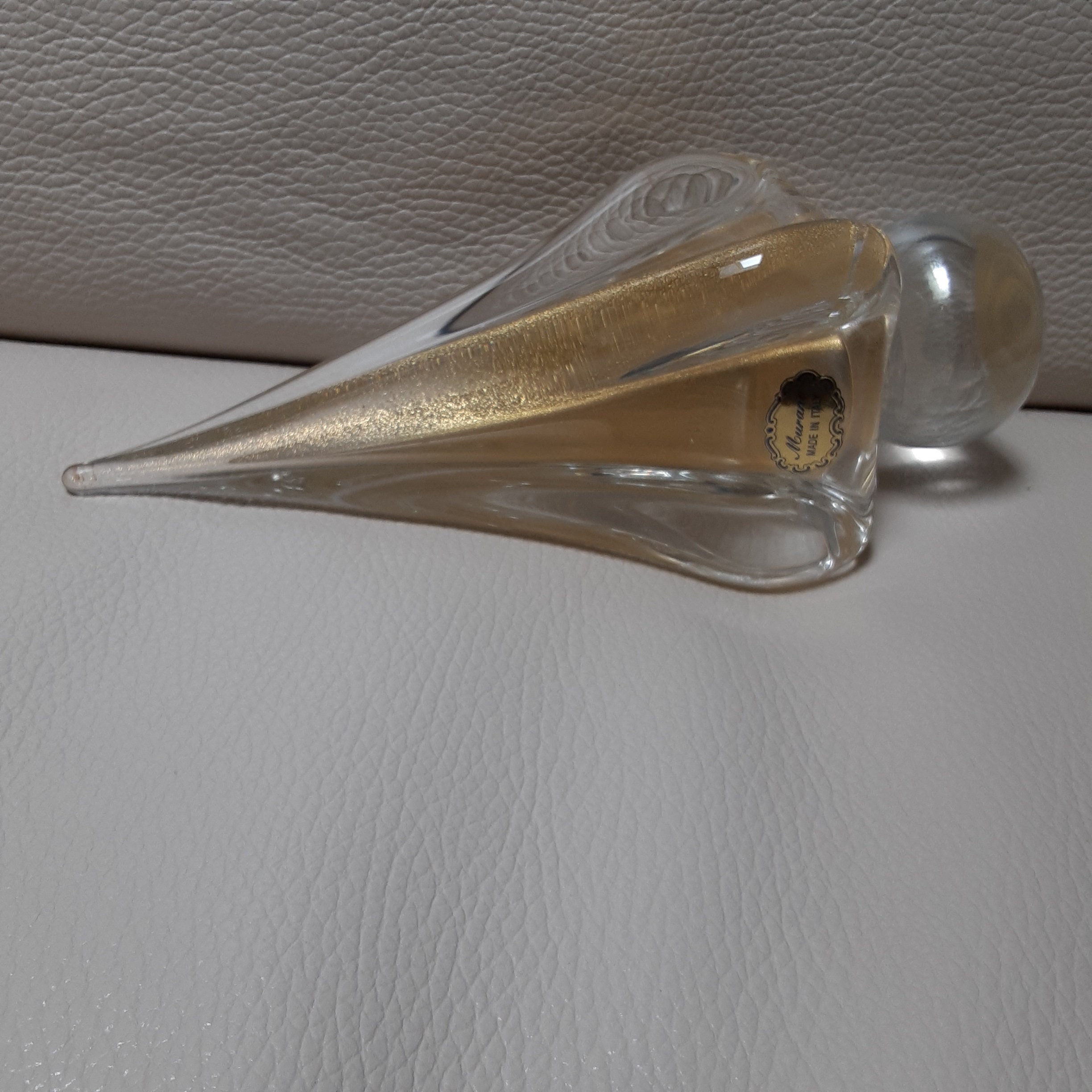 Vintage Murano Clear With Gold Interior W/label - Etsy