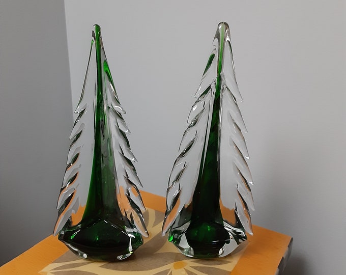 GORGEOUS Extra Large MURANO Style Abstract Christmas Tree- 8.25” Tall ...