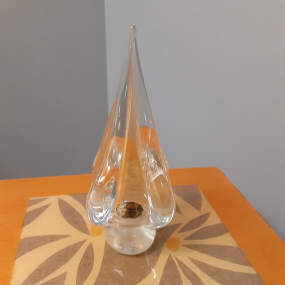 Vintage Murano Clear With Gold Interior W/label | Etsy