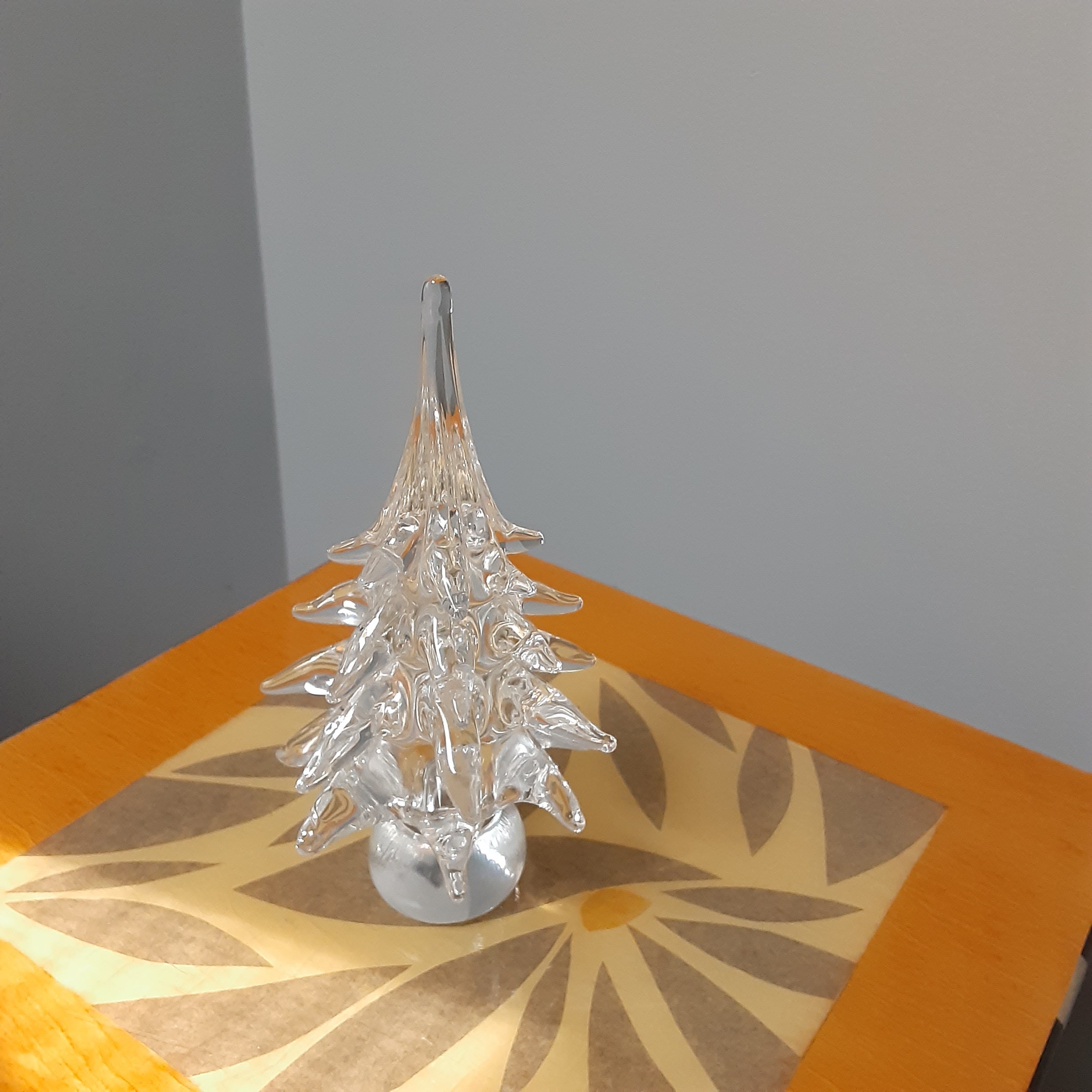 Vintage Clear Glass Christmas Tree unbranded - Etsy