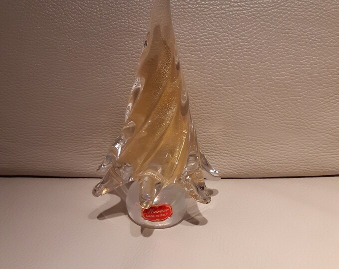 Vintage Murano Italy Clear Gold Dust Aventurine Christmas Tree - Etsy