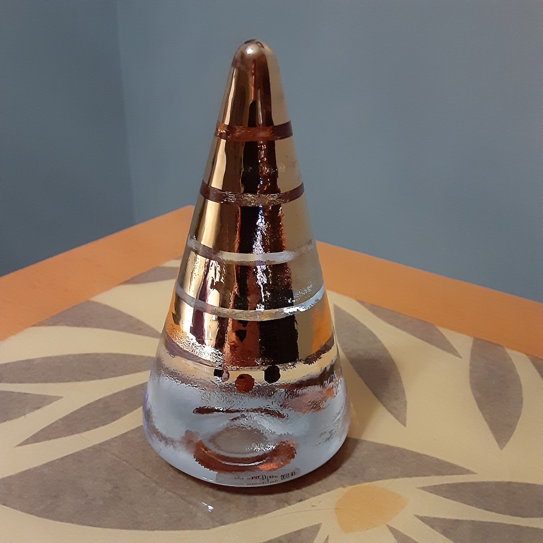 Kosta Boda noel Santa Gold Stripe Tree Designed by Anna Ehrner signed ...